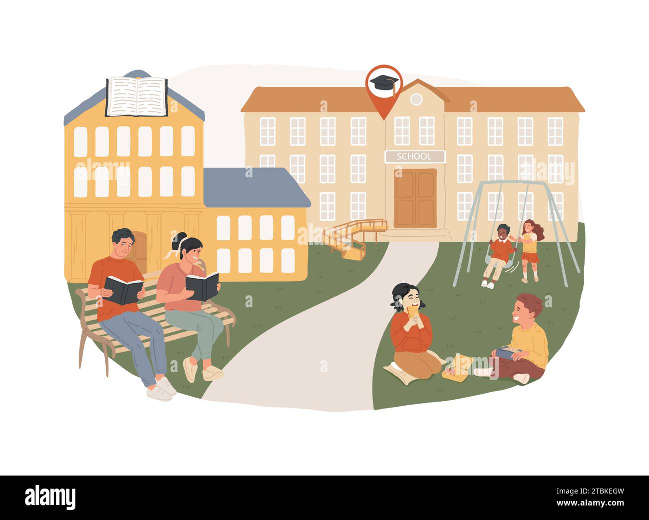 Sociocultural facilities isolated concept vector illustration. Cultural ...