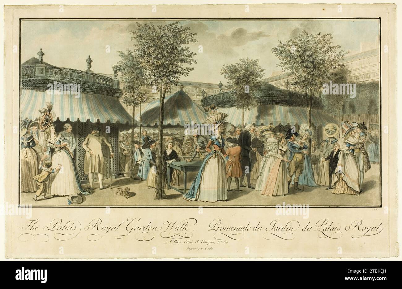Le Palais Royal Garden Walk, 1787 Stock Photo - Alamy