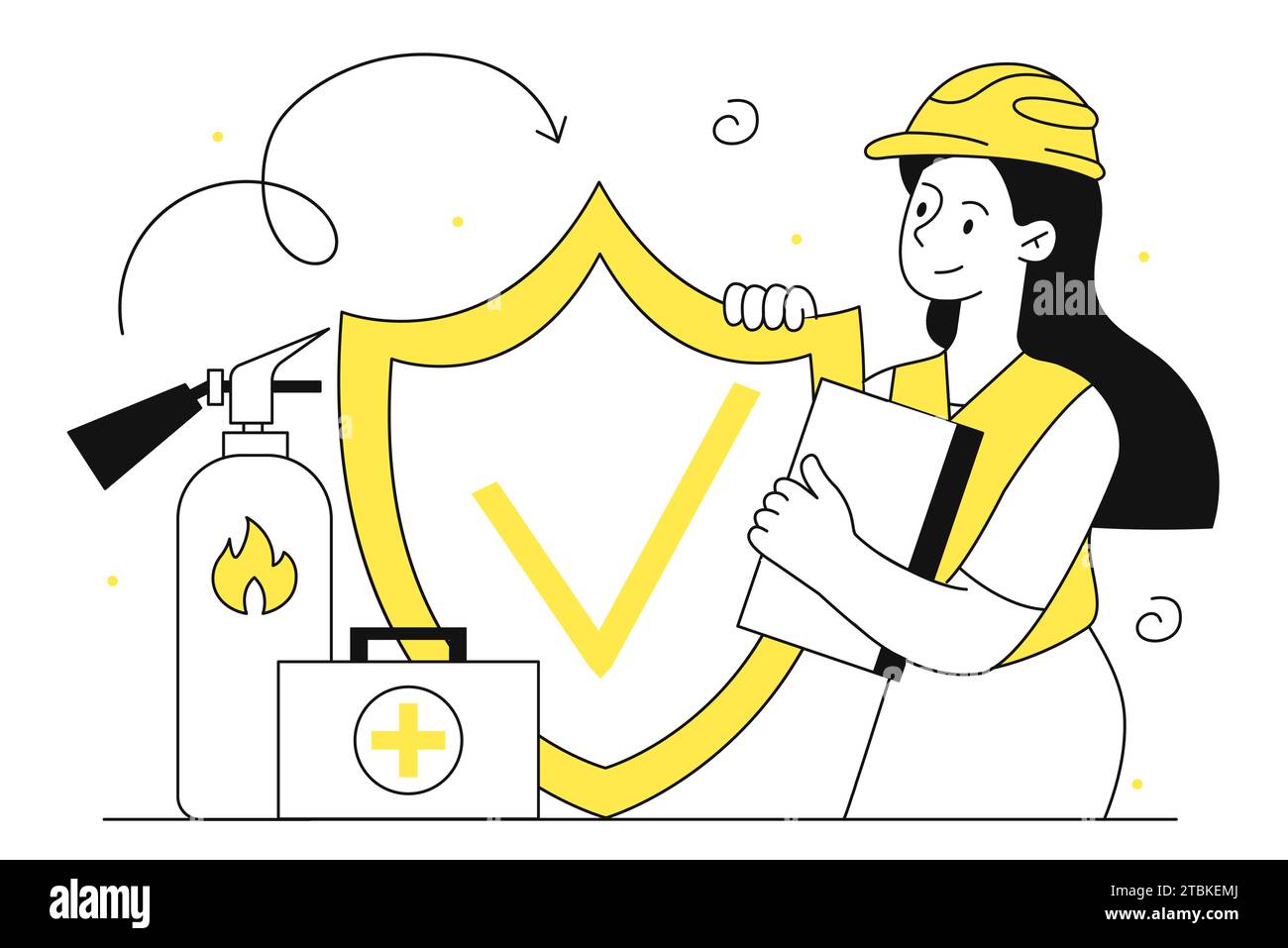 Occupational health vector outline concept Stock Vector Image & Art - Alamy