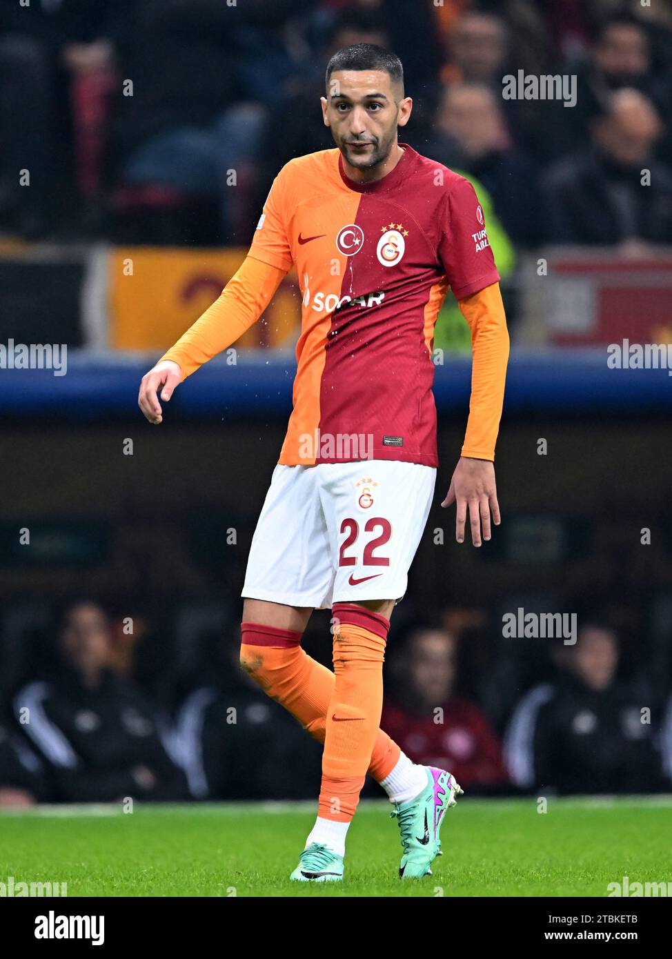 ISTANBUL - Hakim Ziyech of Galatasaray during the UEFA Champions League ...