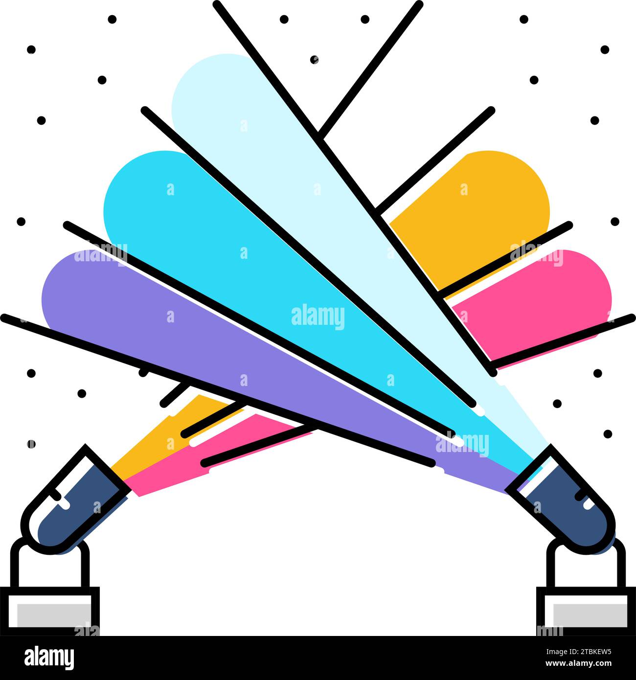 strobe lights disco party color icon vector illustration Stock Vector ...