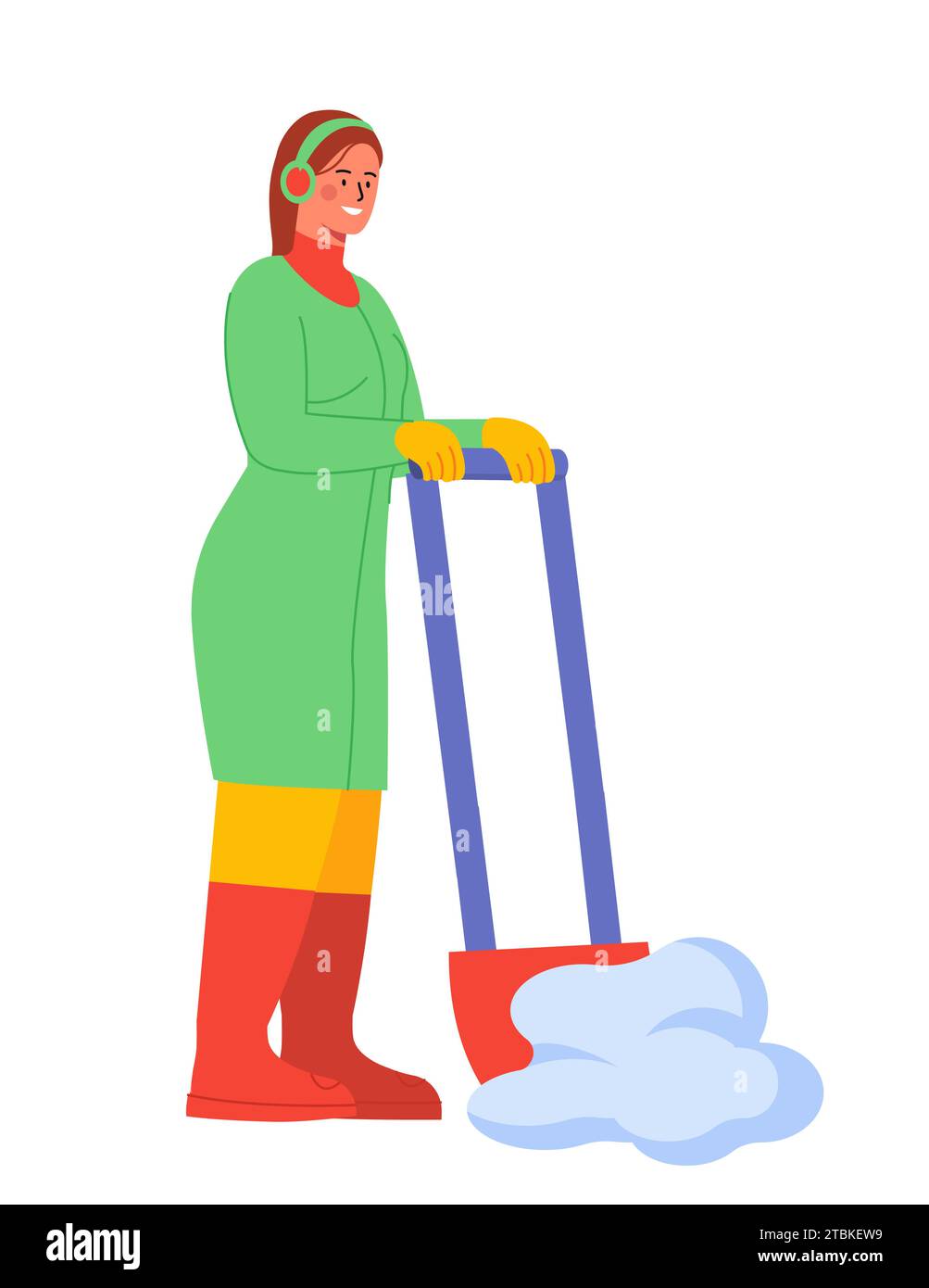 Cleaning snow vector scene Stock Vector Image & Art - Alamy