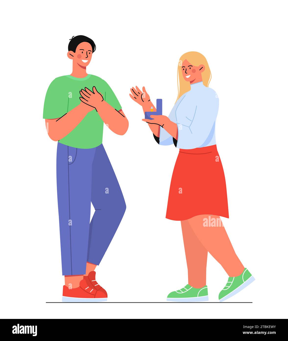 Wedding proposal vector concept Stock Vector Image & Art - Alamy