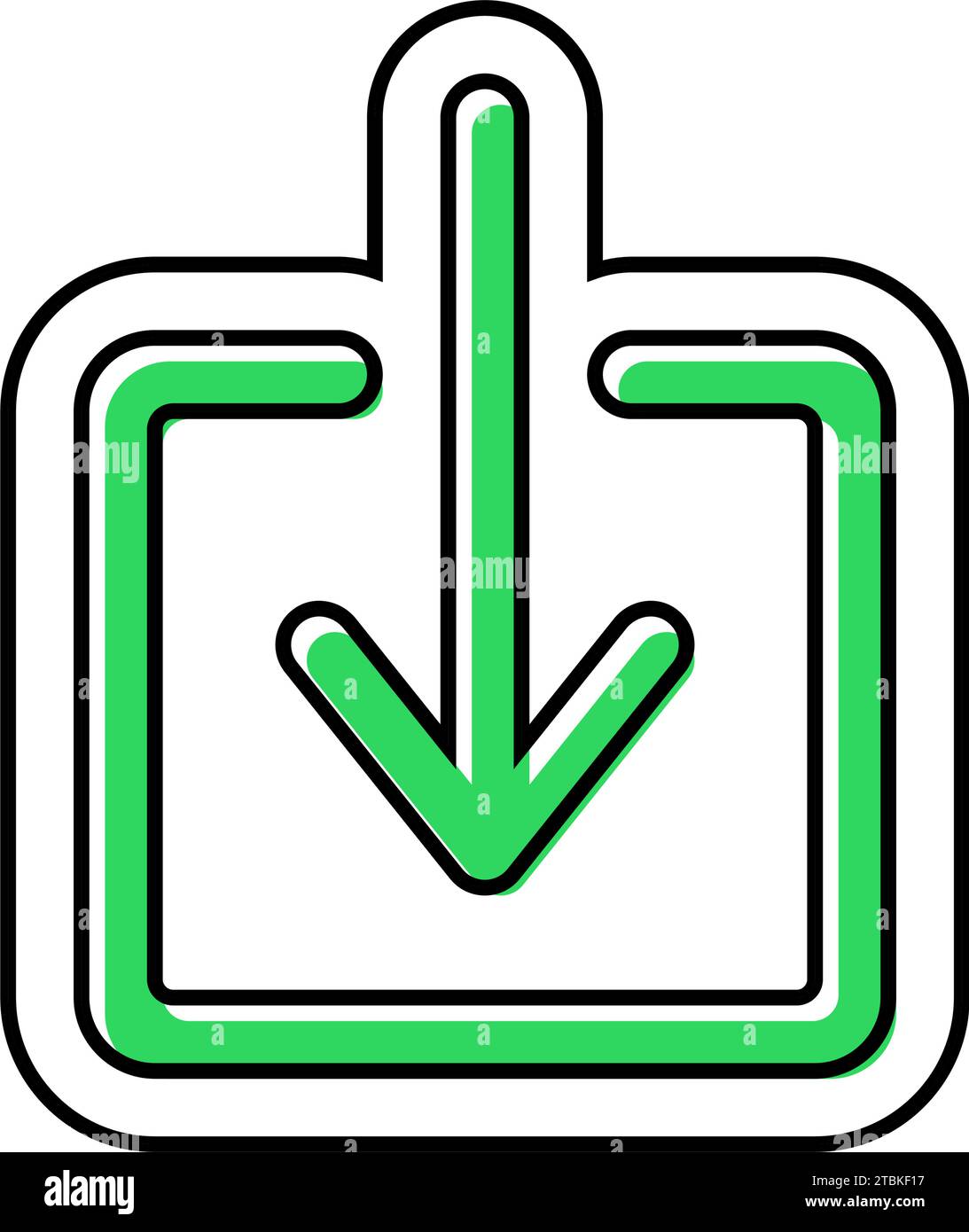 Arrow down loading document hi-res stock photography and images - Alamy