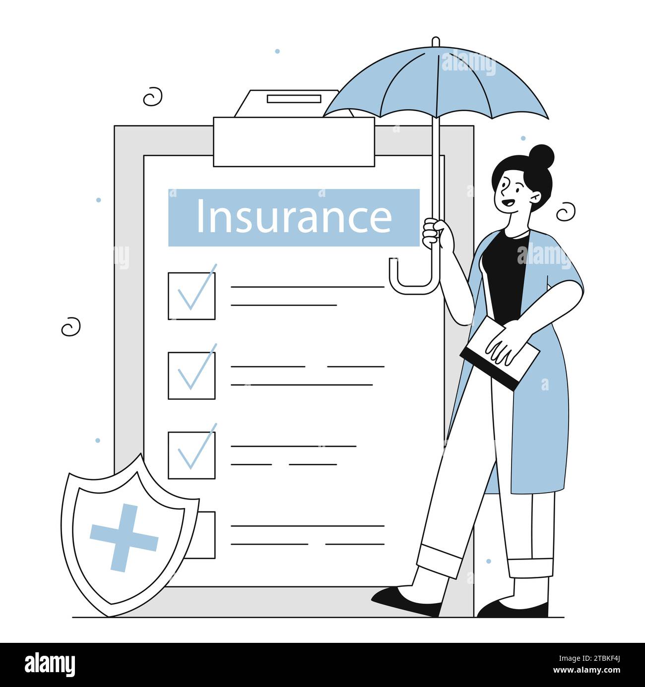 Medical insurance vector outline concept Stock Vector Image & Art - Alamy