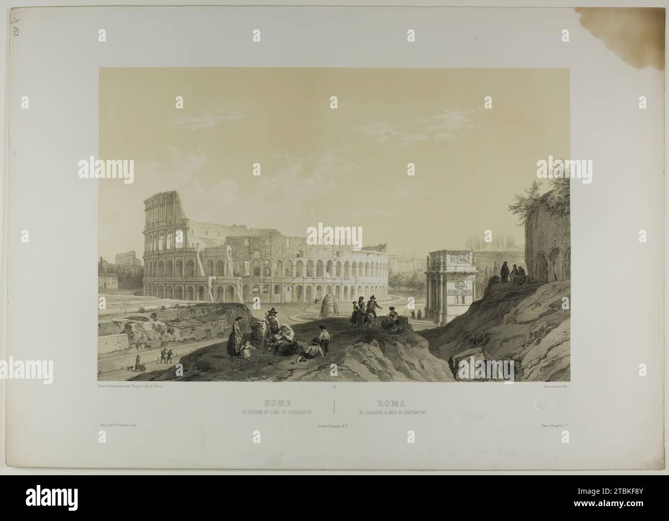 Rome: The Coliseum and the Arch of Constantine, plate 38 from Italie ...
