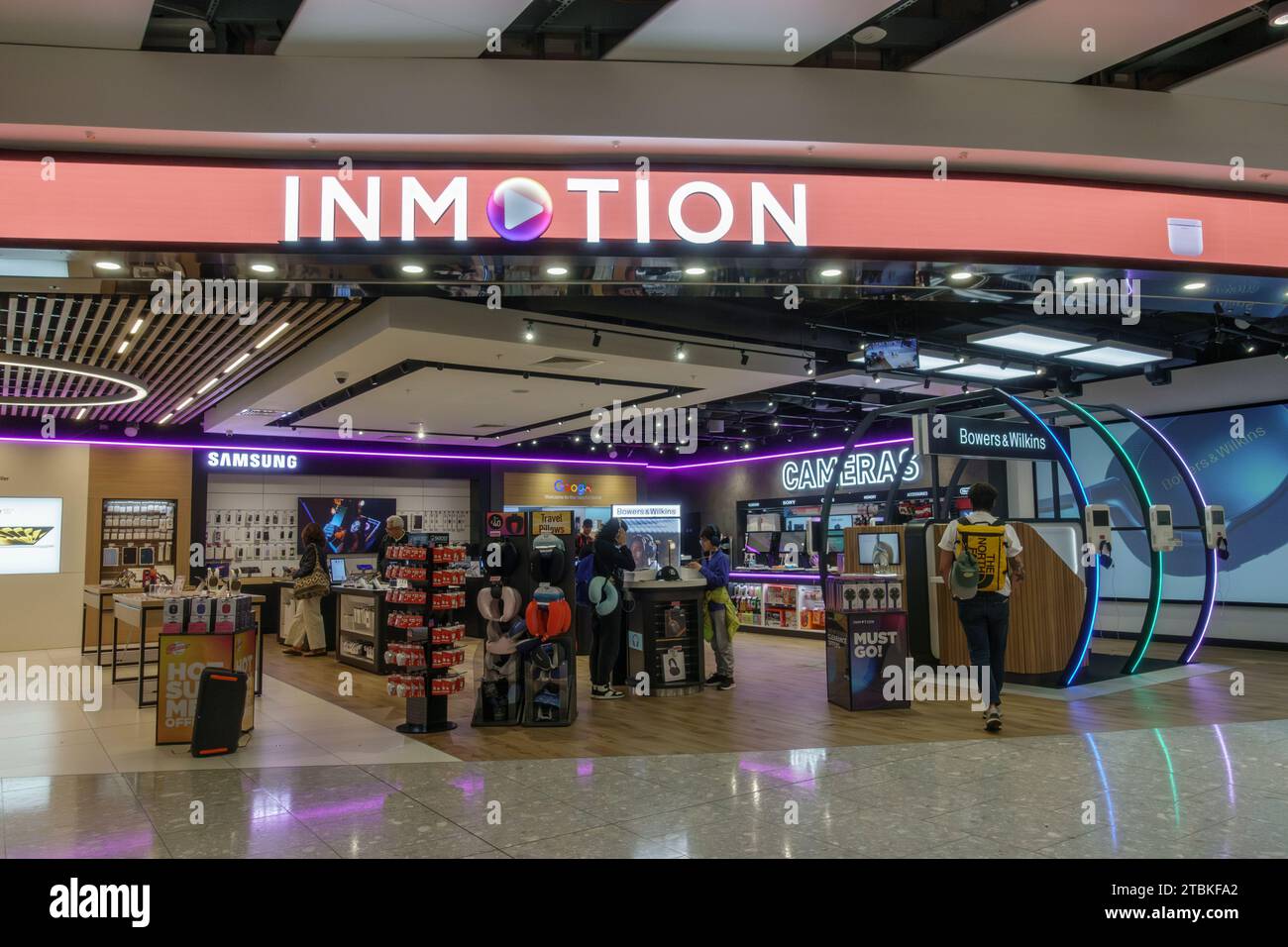 An outlet of Inmotion in Terminal Five, Heathrow Airport, London, UK ...