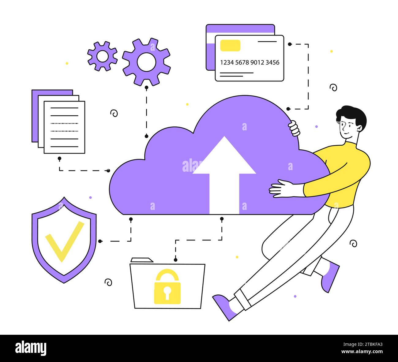 Phone two factor authentication Stock Vector Images - Alamy