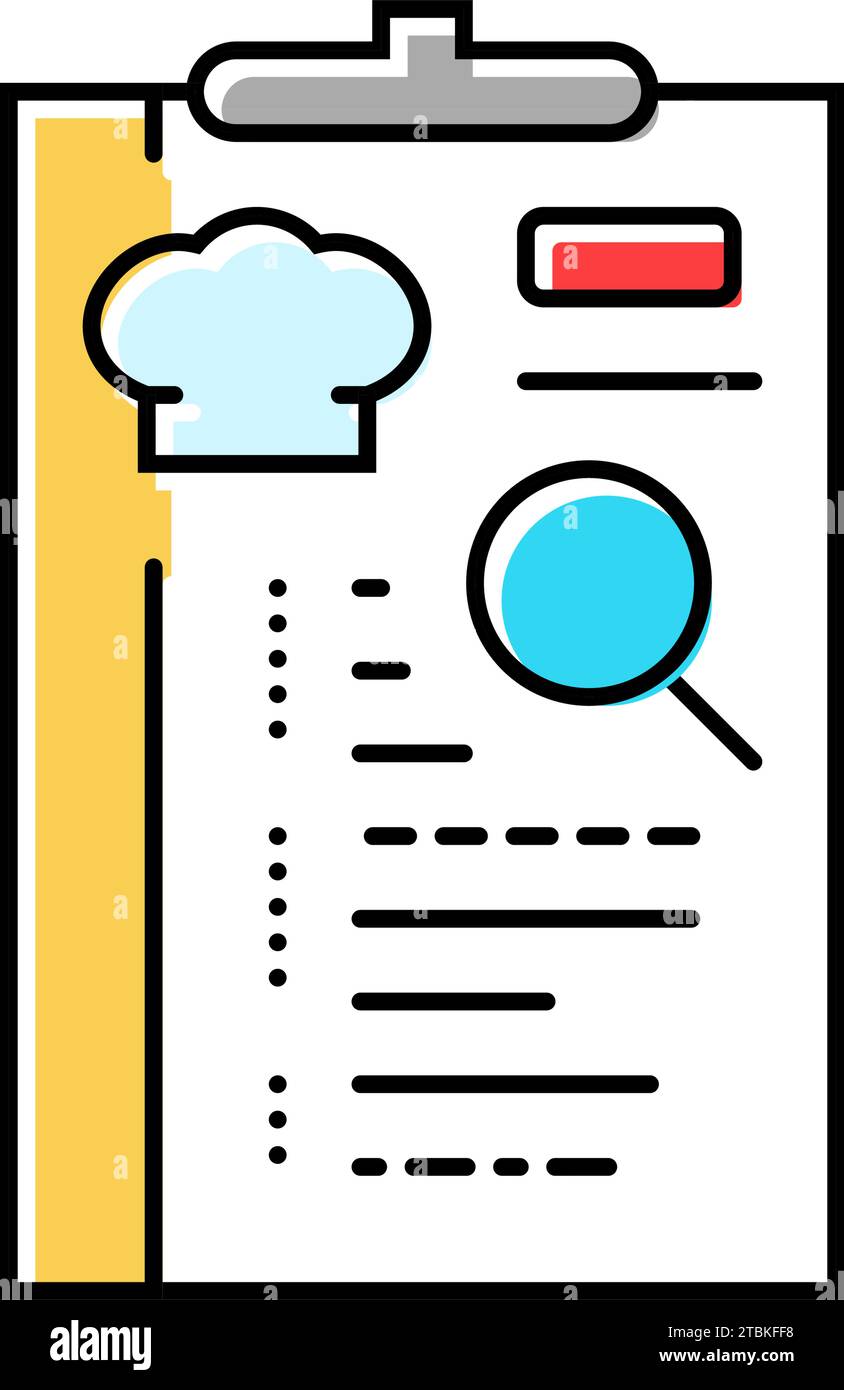 Chef menu planning Stock Vector Images - Alamy