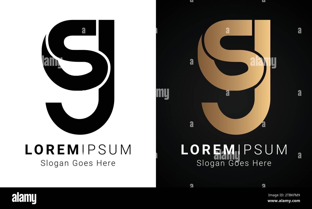 Luxury Initial SG or GS Monogram Text Letter Logo Design Stock Vector Image & Art - Alamy