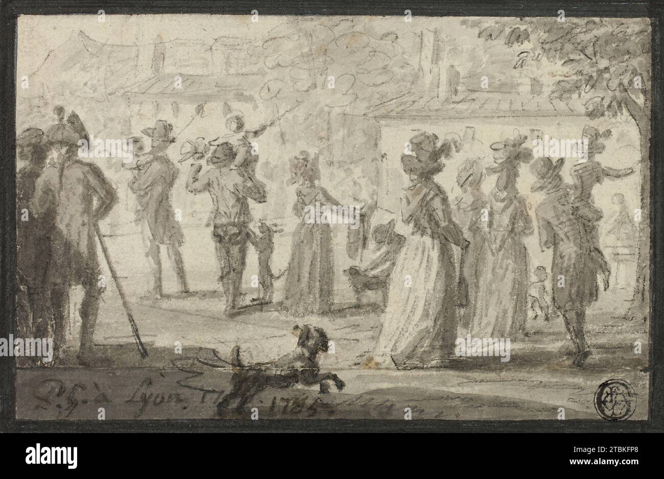 Figures Looking at Outdoor Spectacle, 1781/1823 Stock Photo - Alamy
