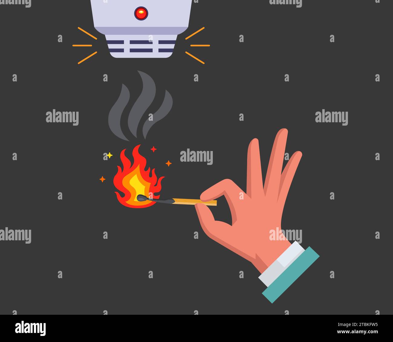 Fire sensor Stock Vector Images - Alamy