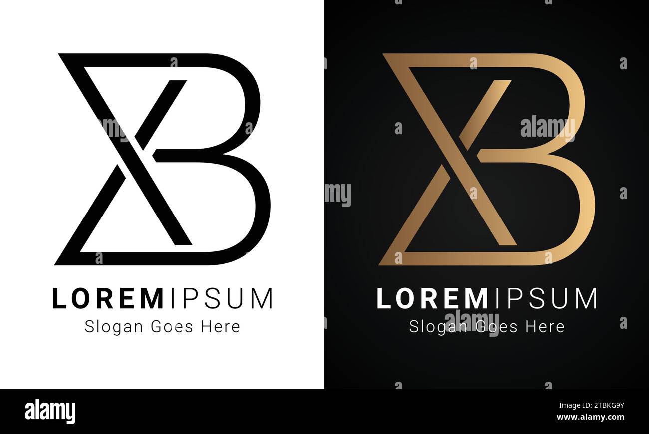 Luxury Initial XB or BX Monogram Text Letter Logo Design Stock Vector Image & Art - Alamy