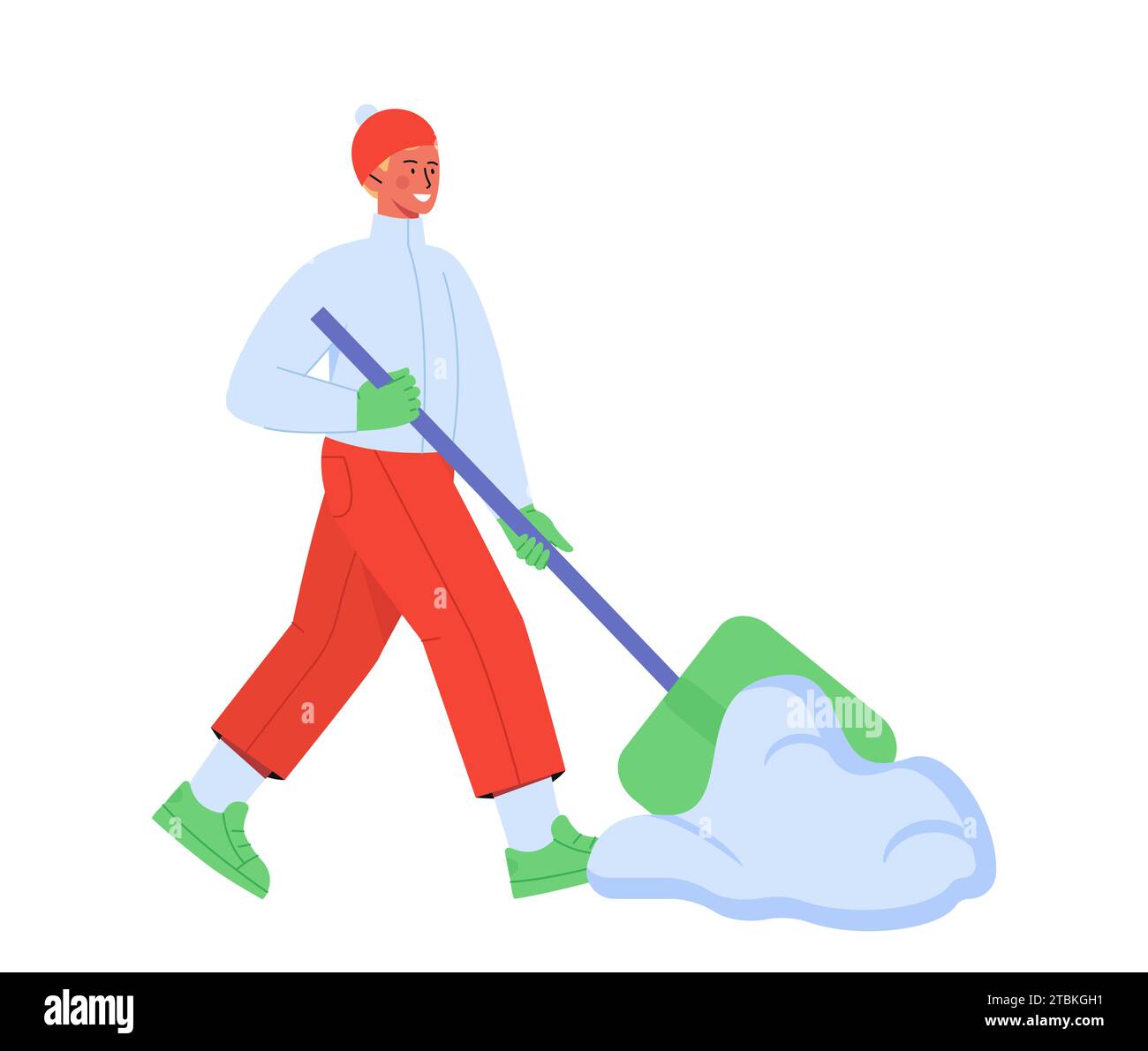 Cleaning snow vector scene Stock Vector Image & Art - Alamy