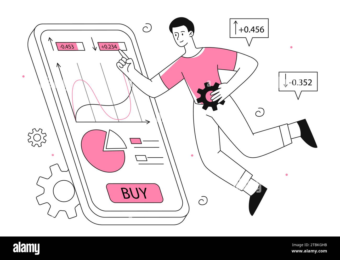 Buying stocks vector line concept Stock Vector Image & Art - Alamy