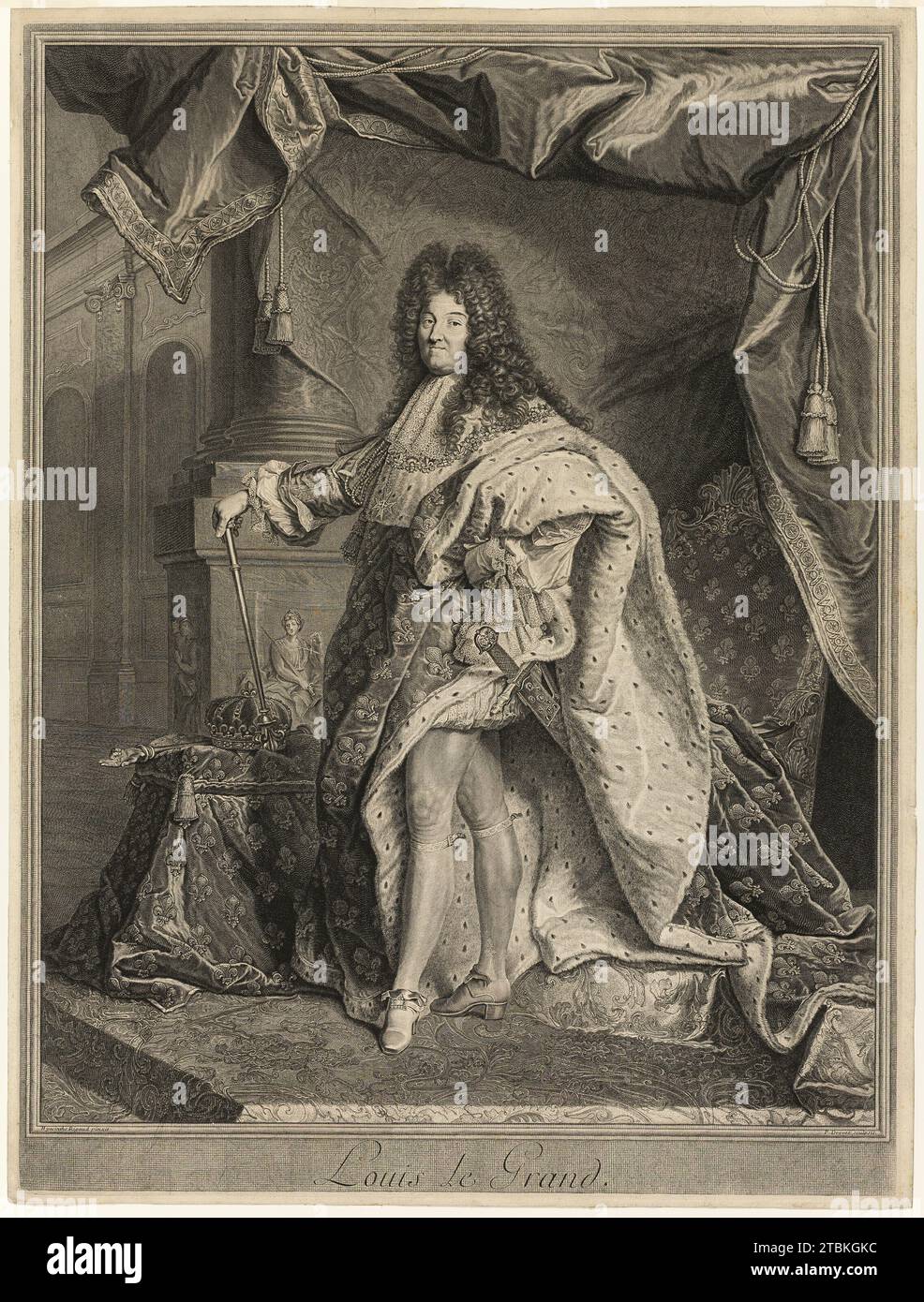 Portrait of Louis XIV, 1712 Stock Photo - Alamy
