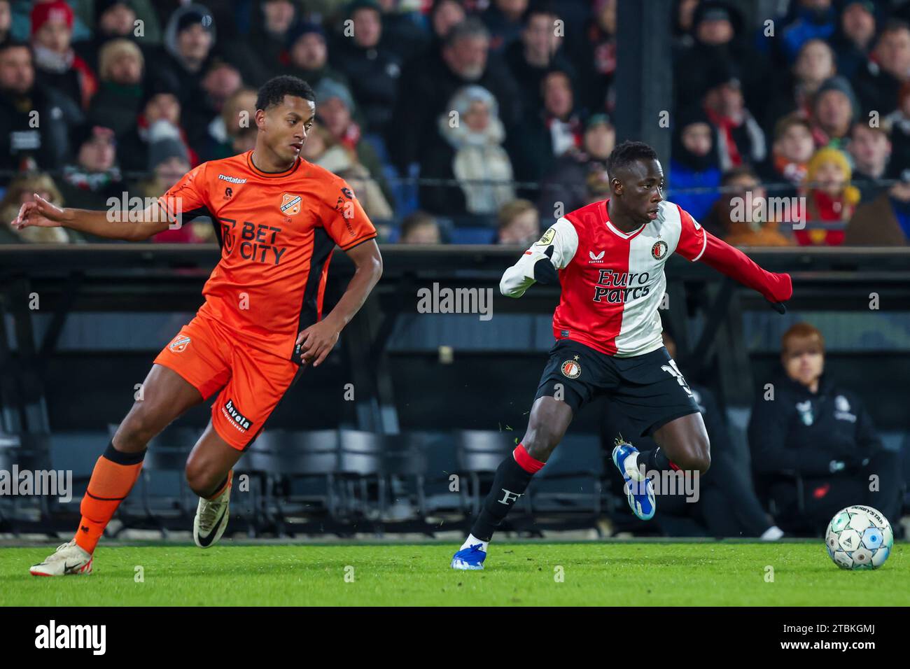 ROTTERDAM, NETHERLANDS - DECEMBER 7: Brian Plat (FC Volendam) and ...