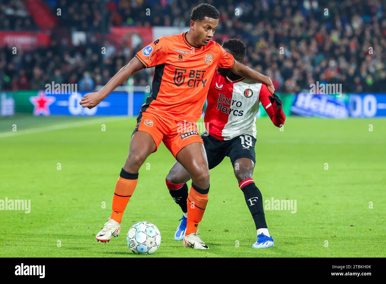 ROTTERDAM, NETHERLANDS - DECEMBER 7: Brian Plat (FC Volendam) and ...