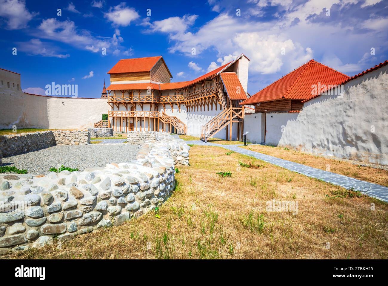Feldioara, Romania. Medieval fortress Marienburg in Transylvania ...