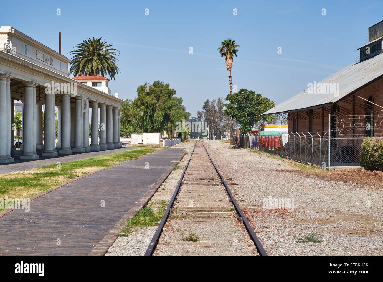 Redlands, California, USA. 2nd June, 2016. Railroad tracks at the ...