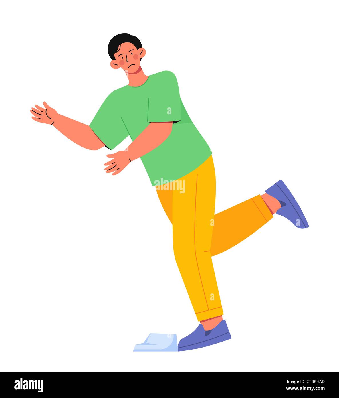 Man slipping falling down Stock Vector Images - Alamy