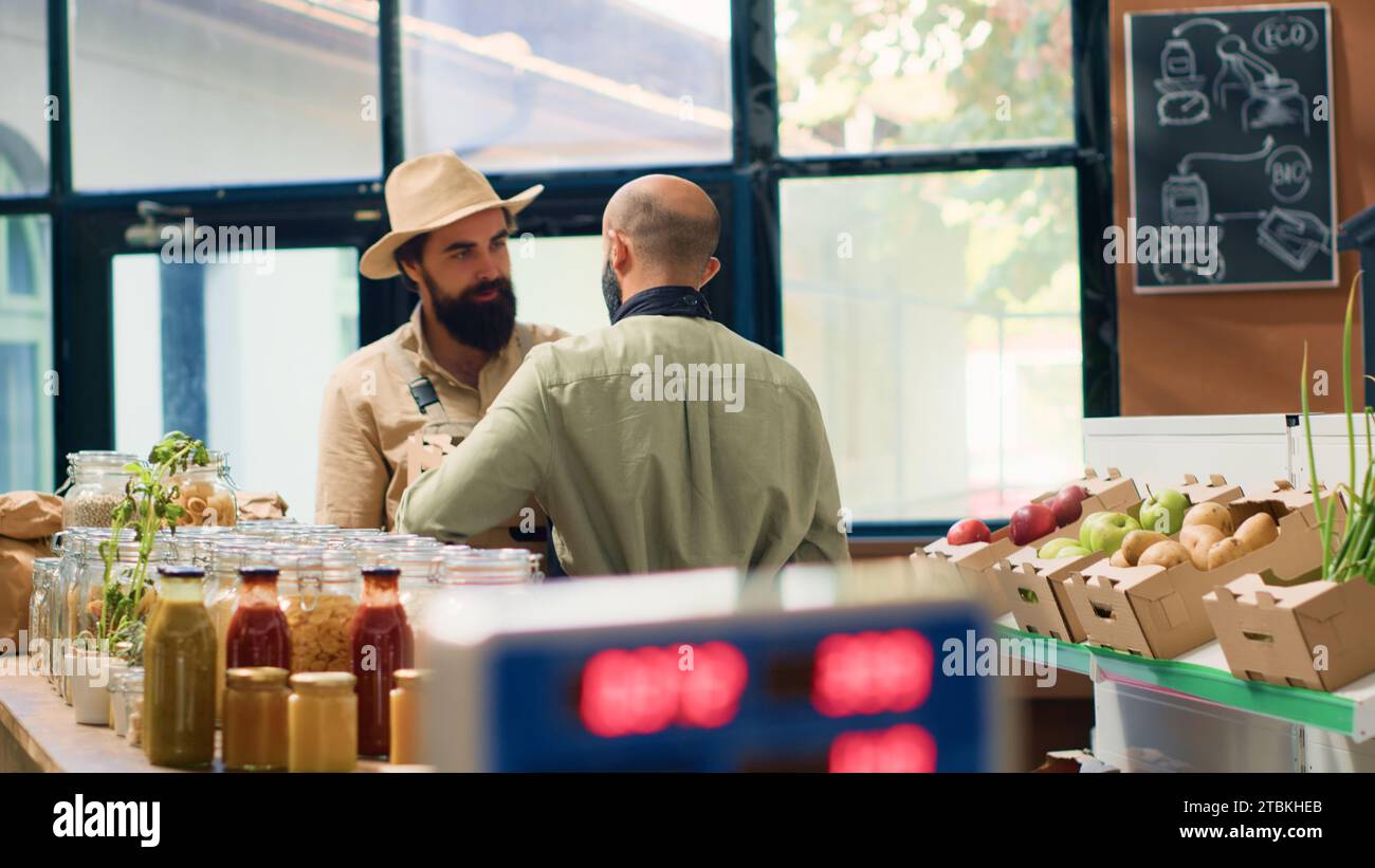 Farmer delivers organic food bio hi-res stock photography and images ...