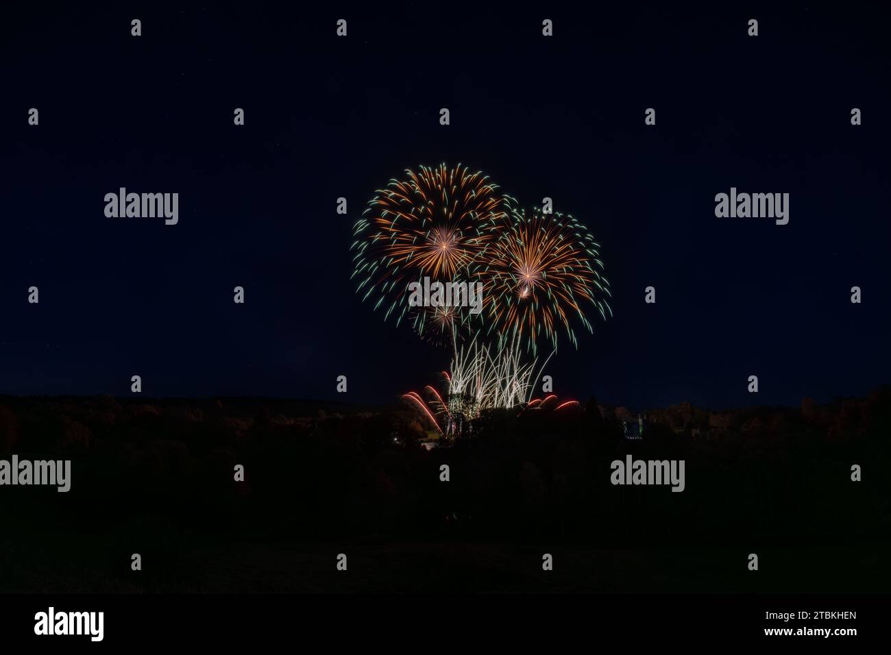 Firework display at Leeds Castle in 2023 Stock Photo - Alamy