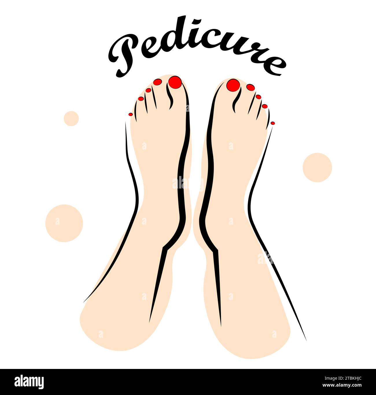 Pedicure. Female legs on white background Stock Vector Image & Art - Alamy