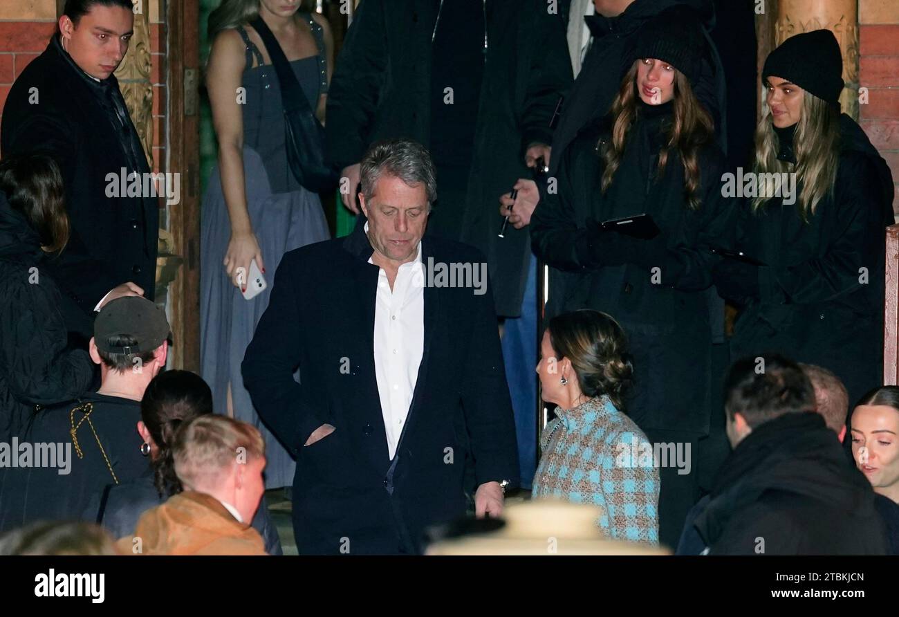 Hugh Grant and his wife Anna Elisabet Eberstein leave the Chanel ...