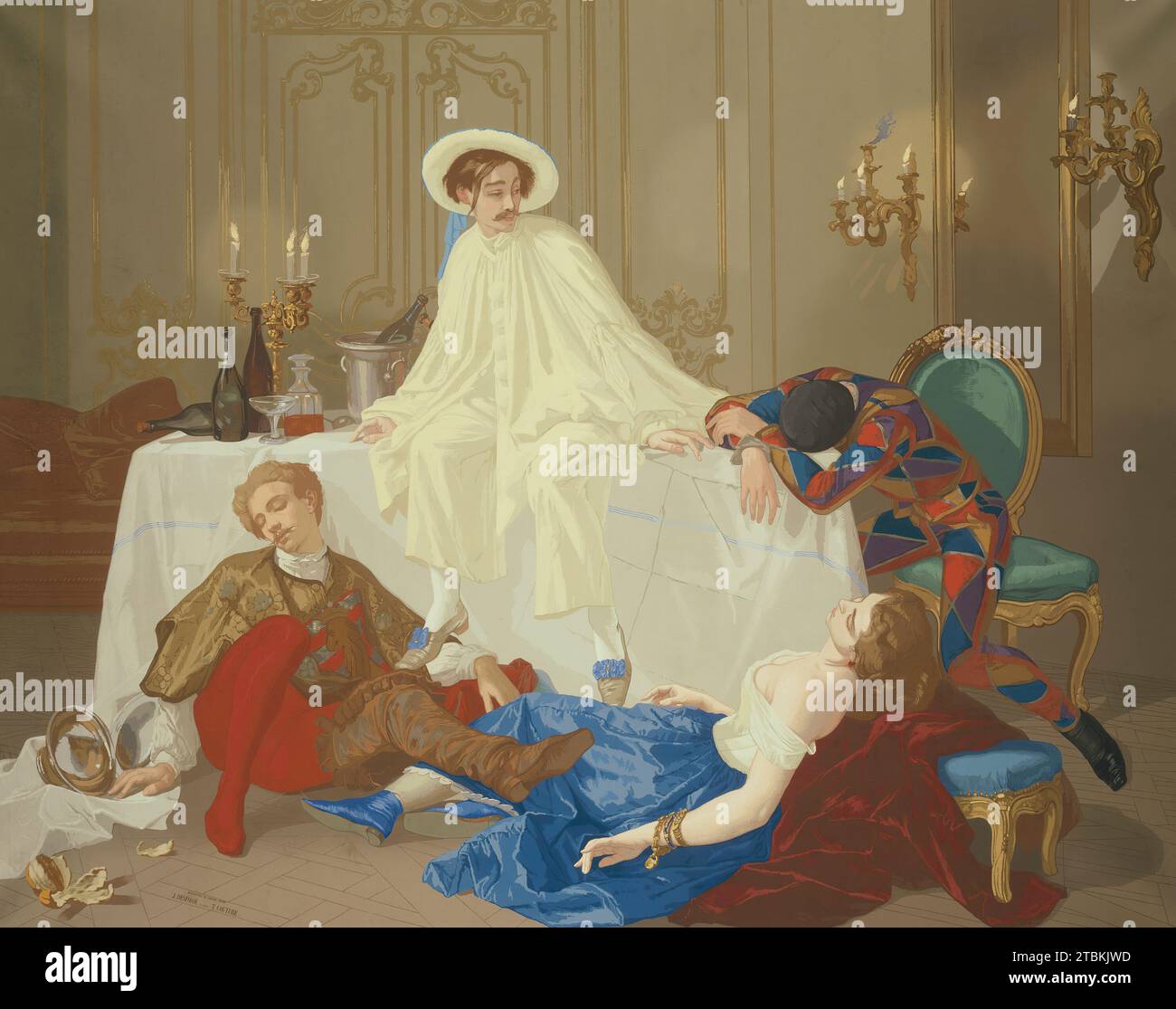 The Supper after the Masked Ball, c. 1855 Stock Photo - Alamy