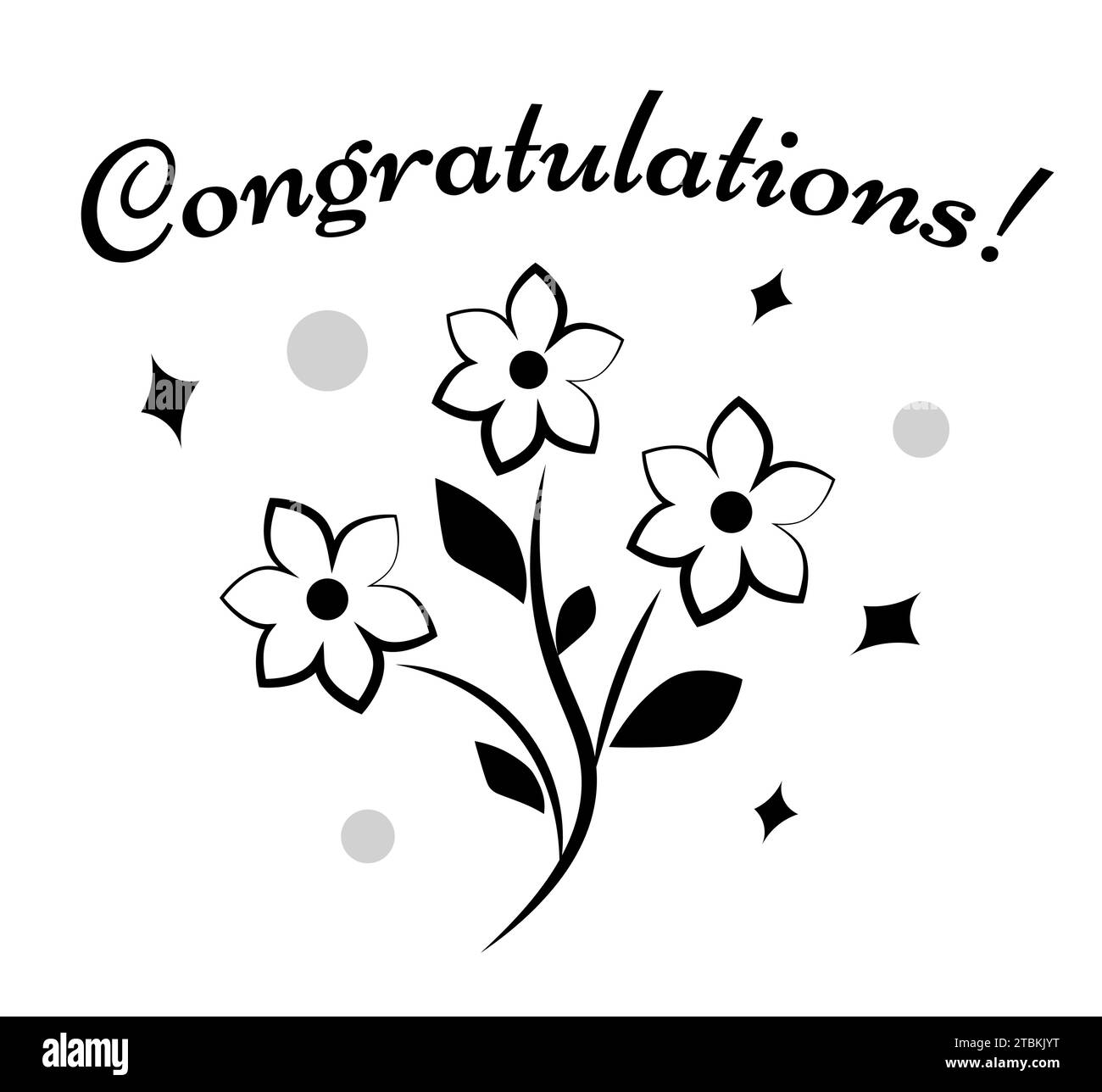 Bouquet of flowers on white background. Congratulation Stock Vector ...