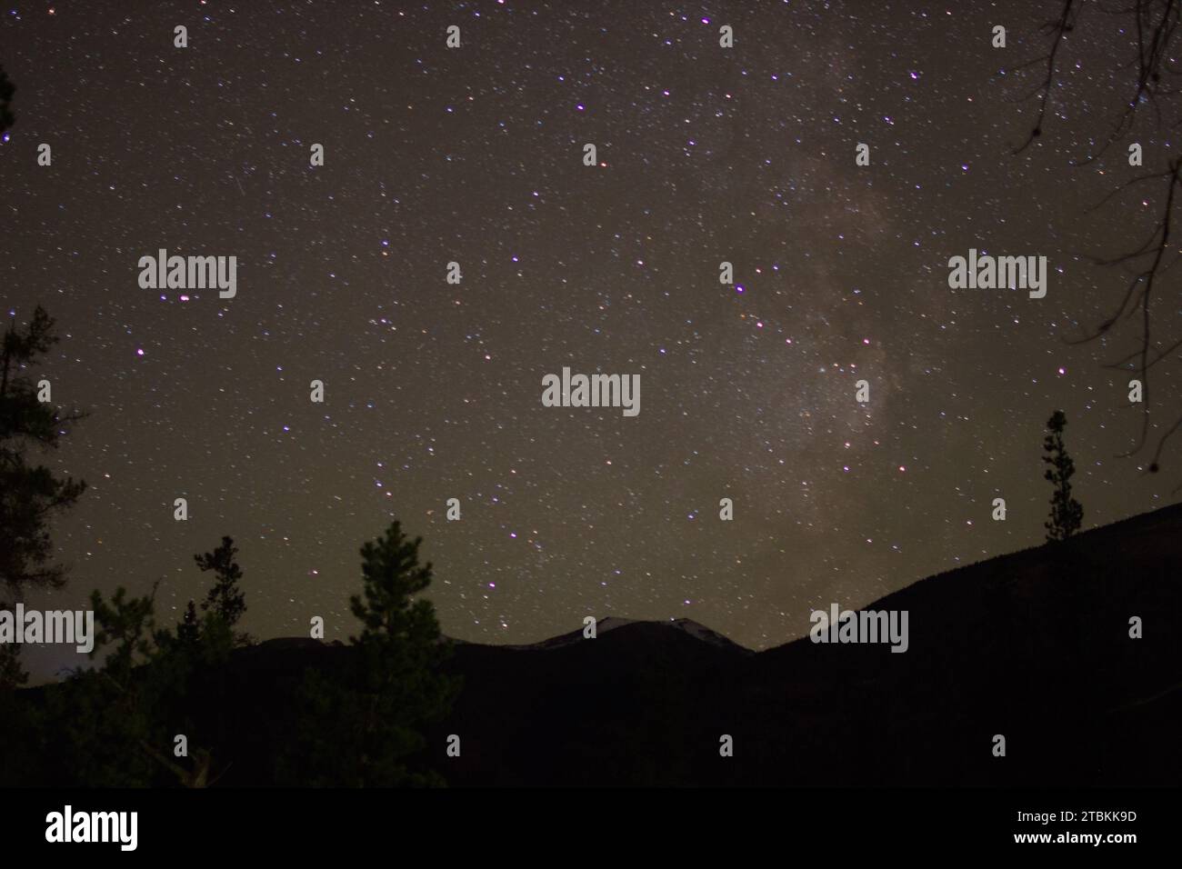 Night sky with stars on a campsite in Alberta Stock Photo - Alamy