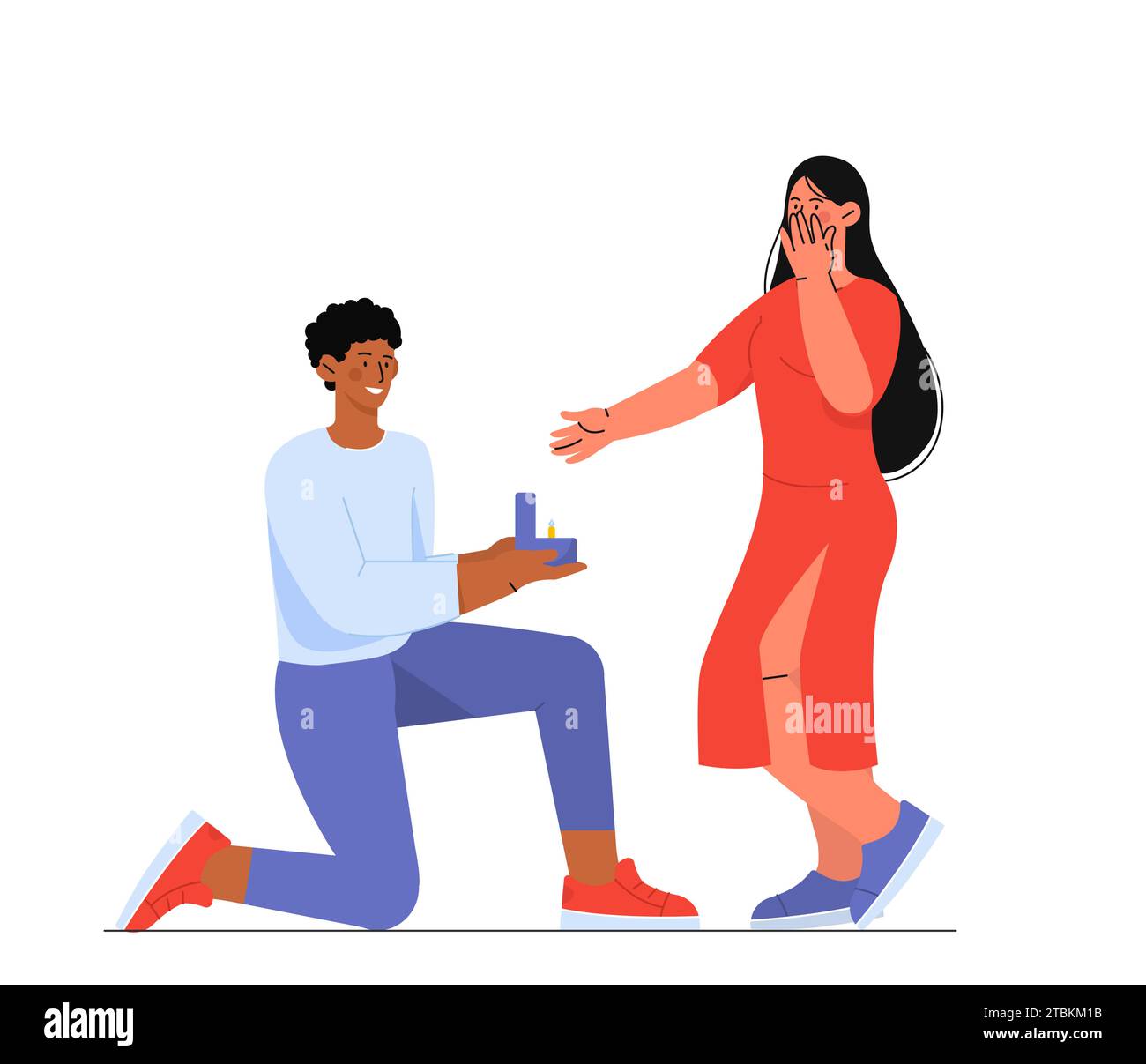 Wedding proposal vector concept Stock Vector Image & Art - Alamy