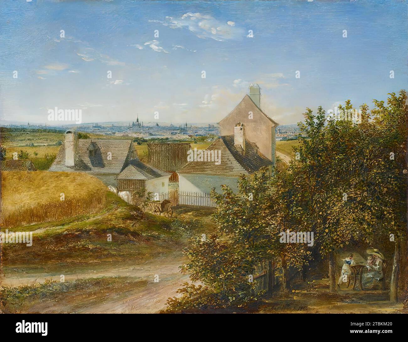 View of Vienna from Grinzing, 1824 Stock Photo - Alamy