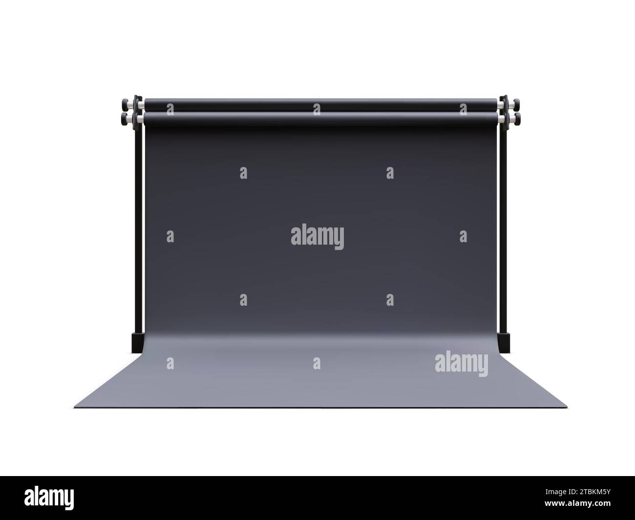 3d realistic empty professional photography studio isolated on white ...