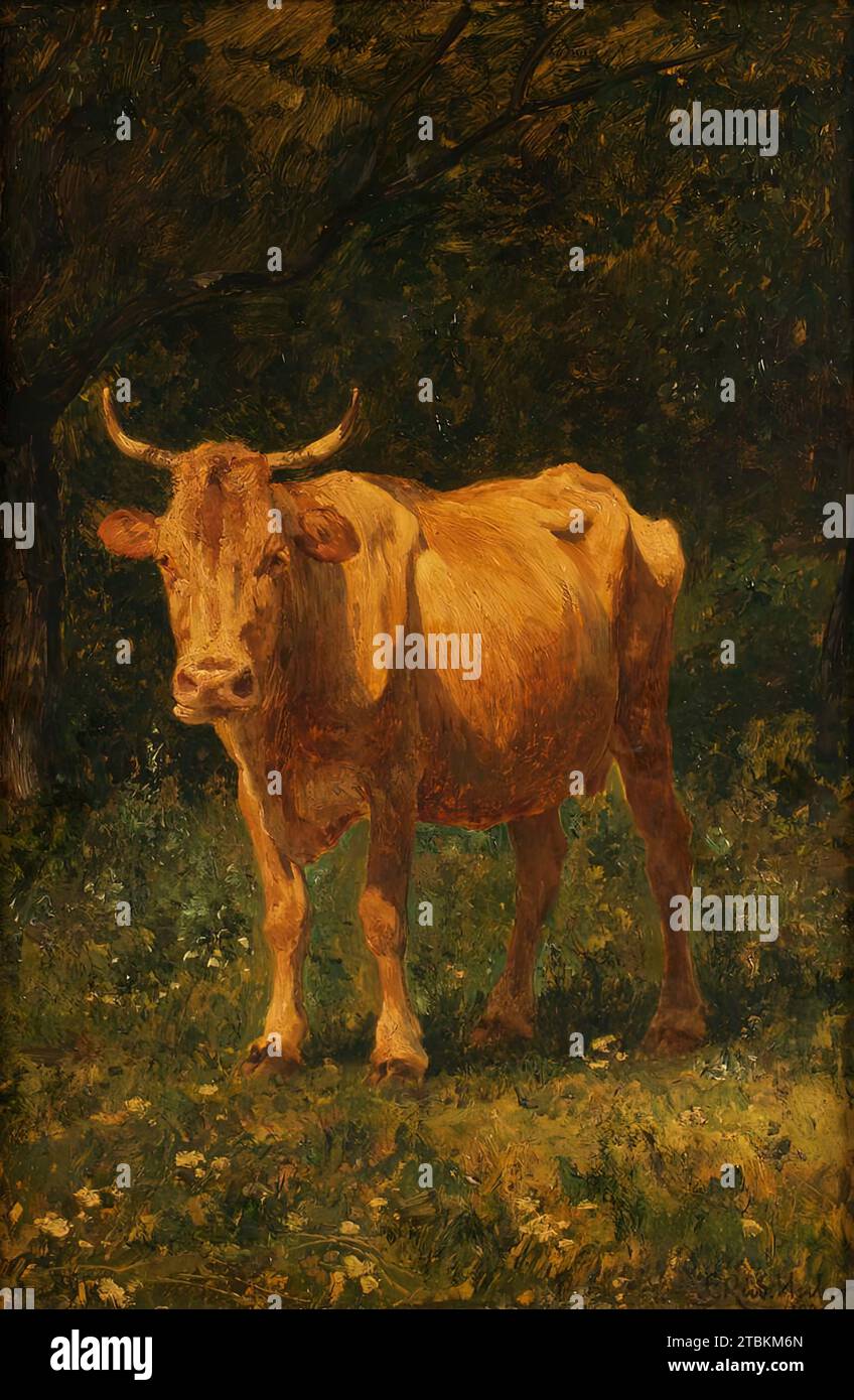 Bread-colored cow, 1889 Stock Photo - Alamy