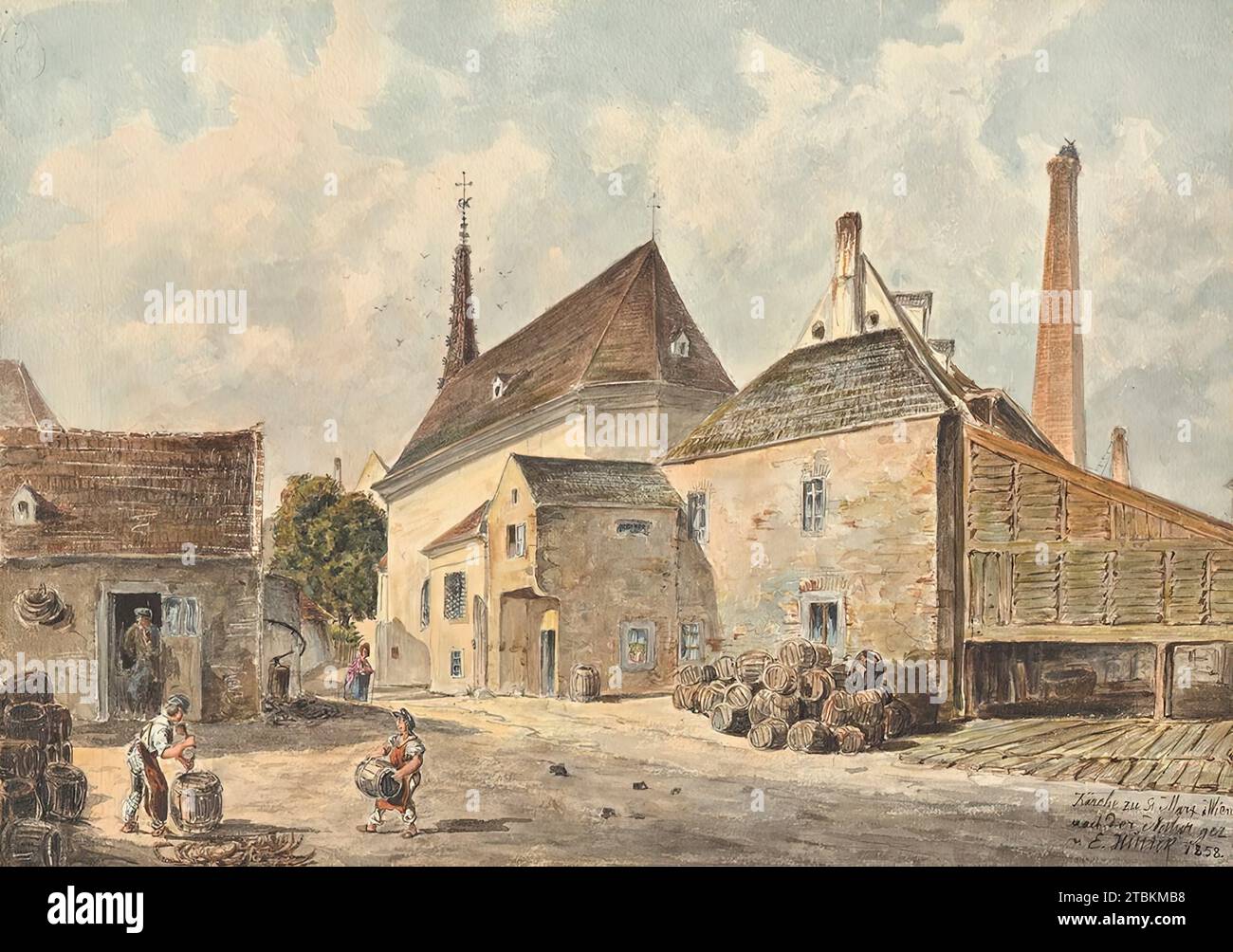 The Church of St. Marx in Vienna, 1858 Stock Photo - Alamy