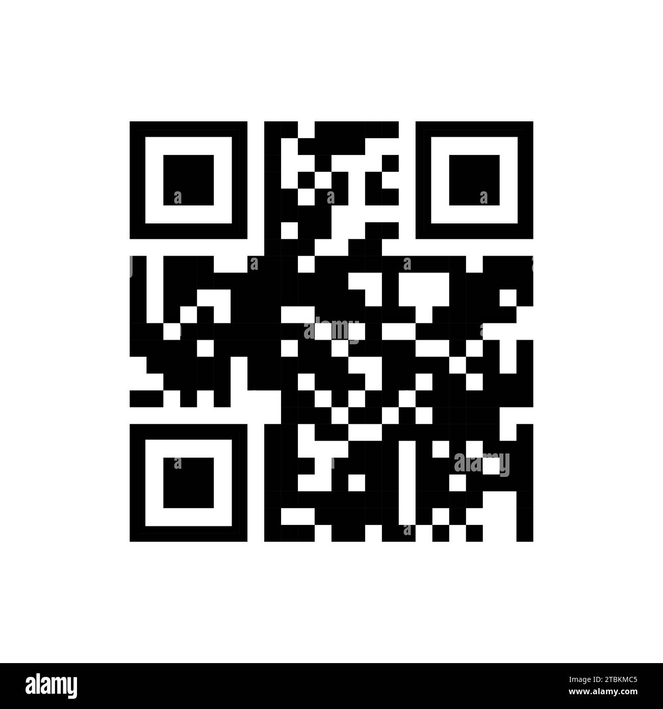 Vector QR code sample for smartphone scanning isolated on white ...