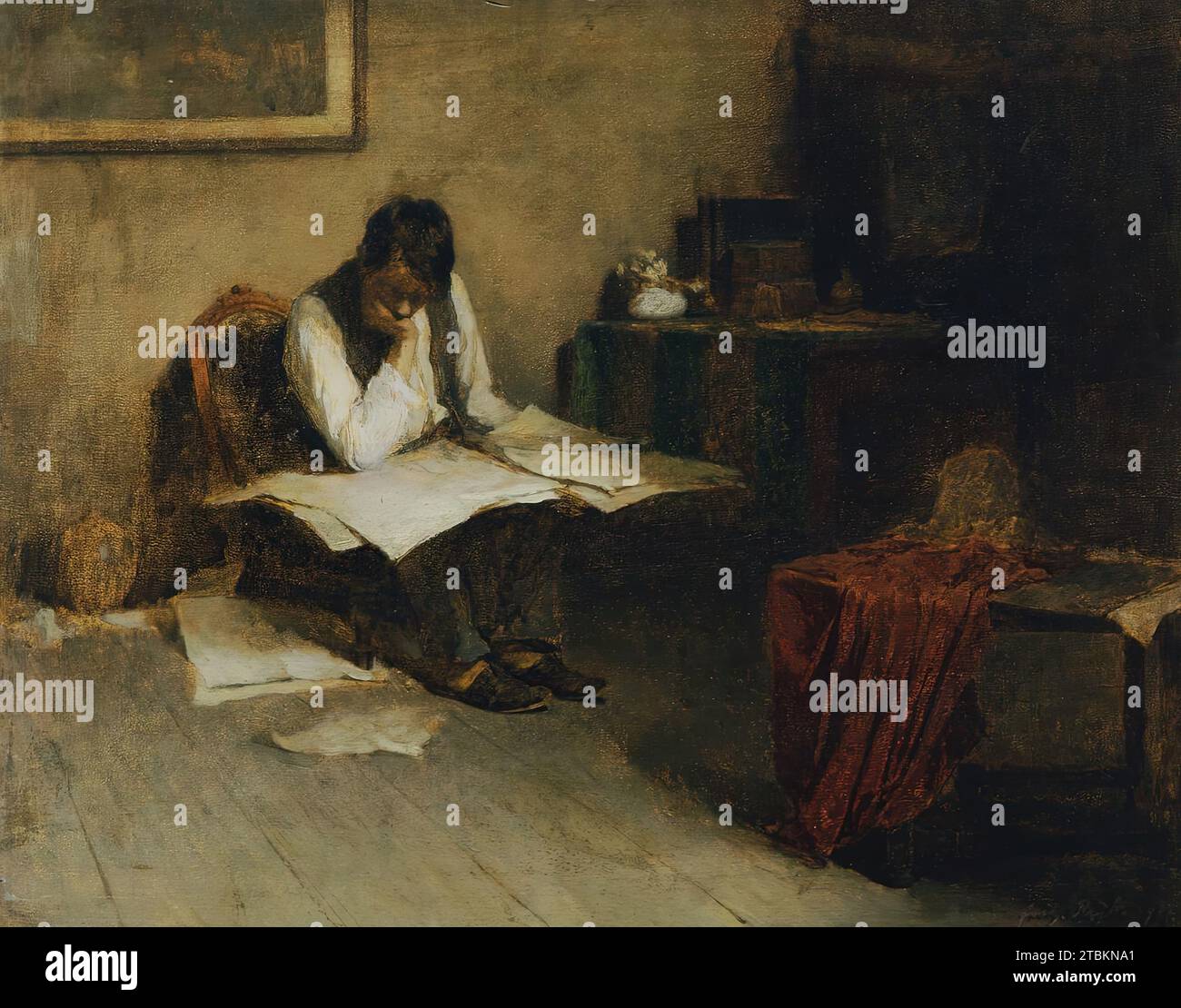 Reading Man, 1925-1935 Stock Photo - Alamy