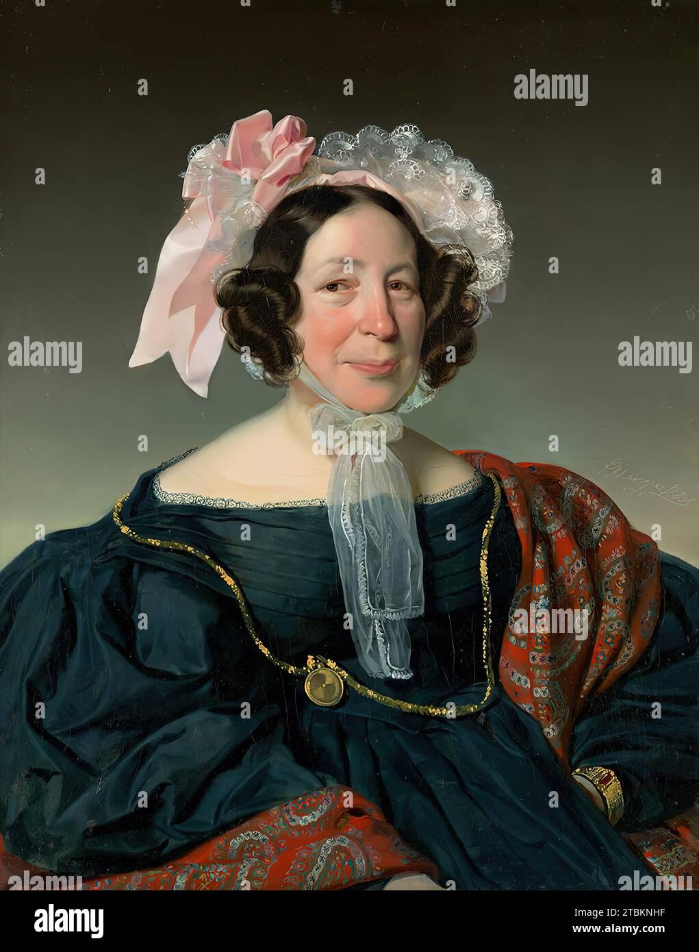 Bust portrait of a Viennese citizen's woman, 1836 Stock Photo - Alamy
