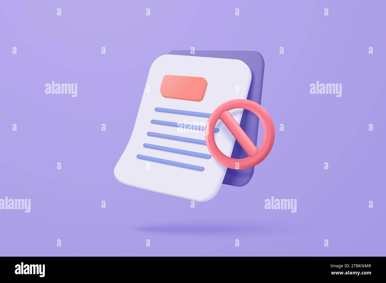 3d White Clipboard Task Management Todo Check List With Notification Stop Icon No Entry