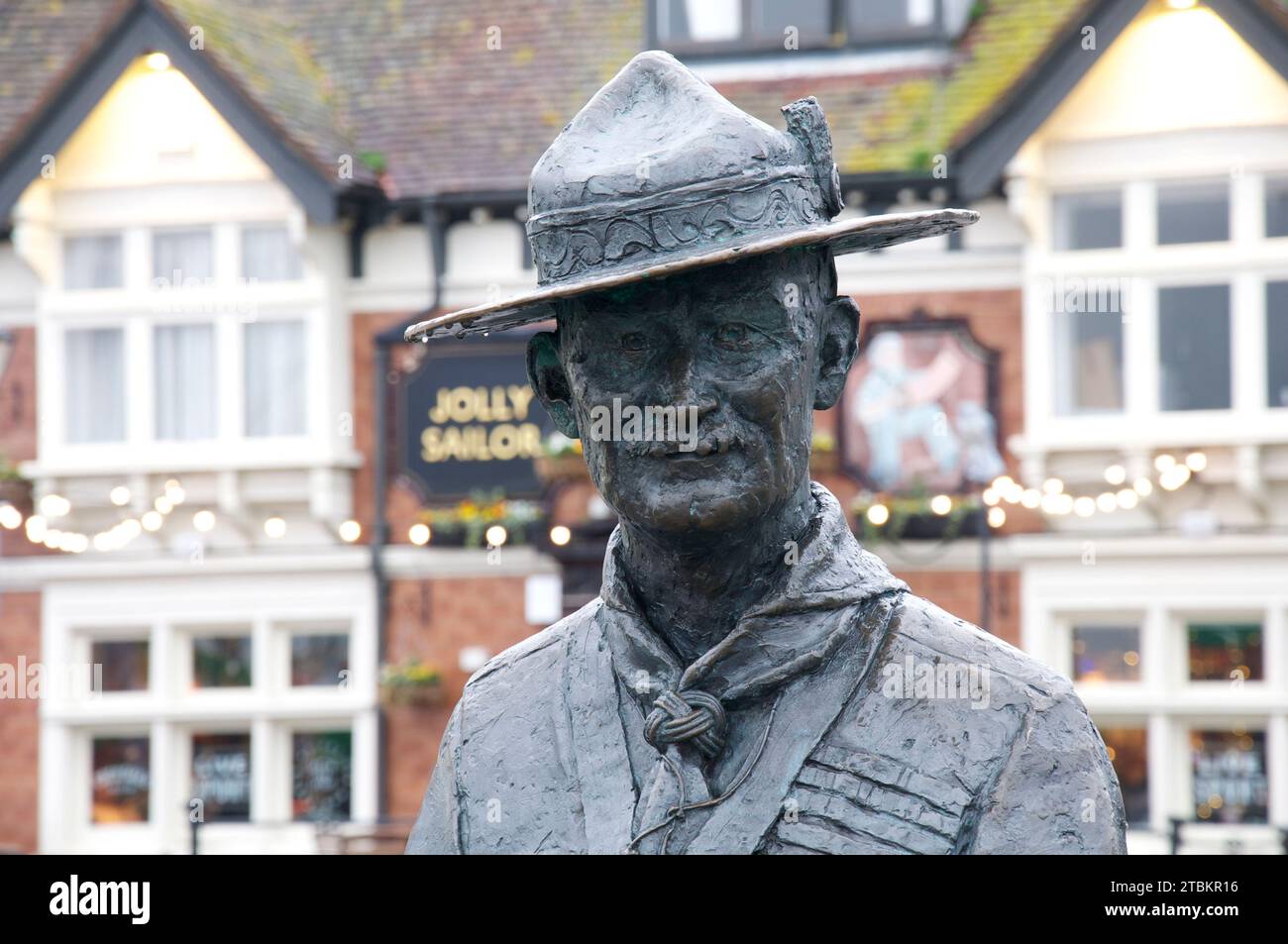 This bronze statue by sculptor David Annand, of Robert Baden-Powell ...