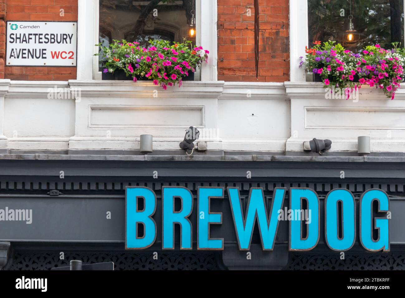 Brewdog sign on pub in Shaftesbury Avenue, Central London Stock Photo ...