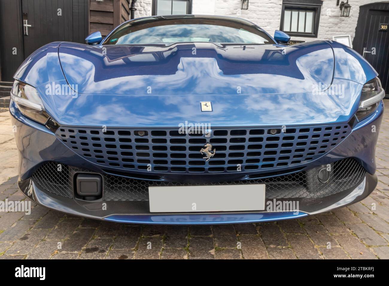 Front view of Ferrari Roma Italian sports car Stock Photo - Alamy