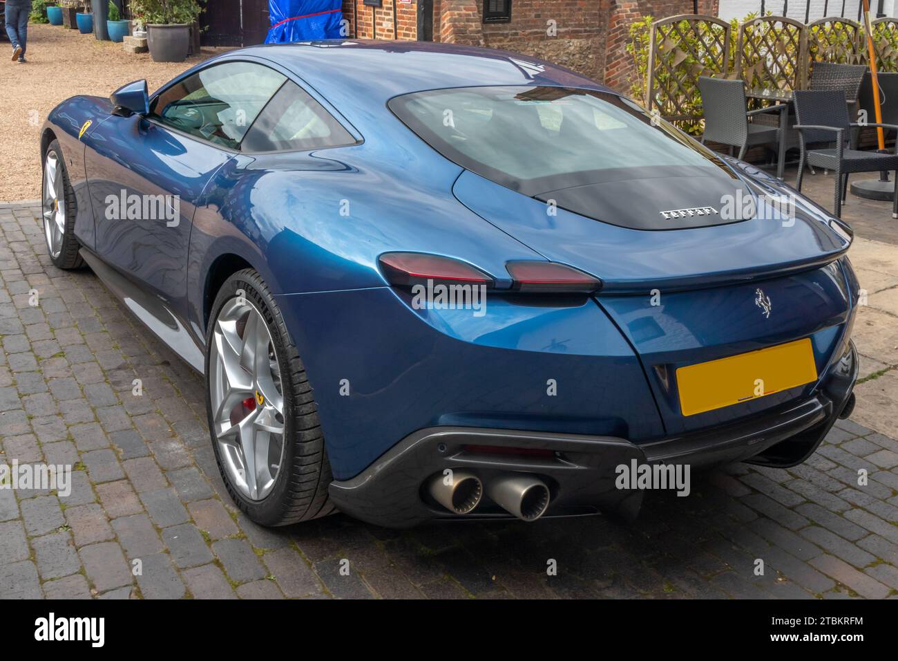 Rear view of Ferrari Roma Italian sports car Stock Photo - Alamy