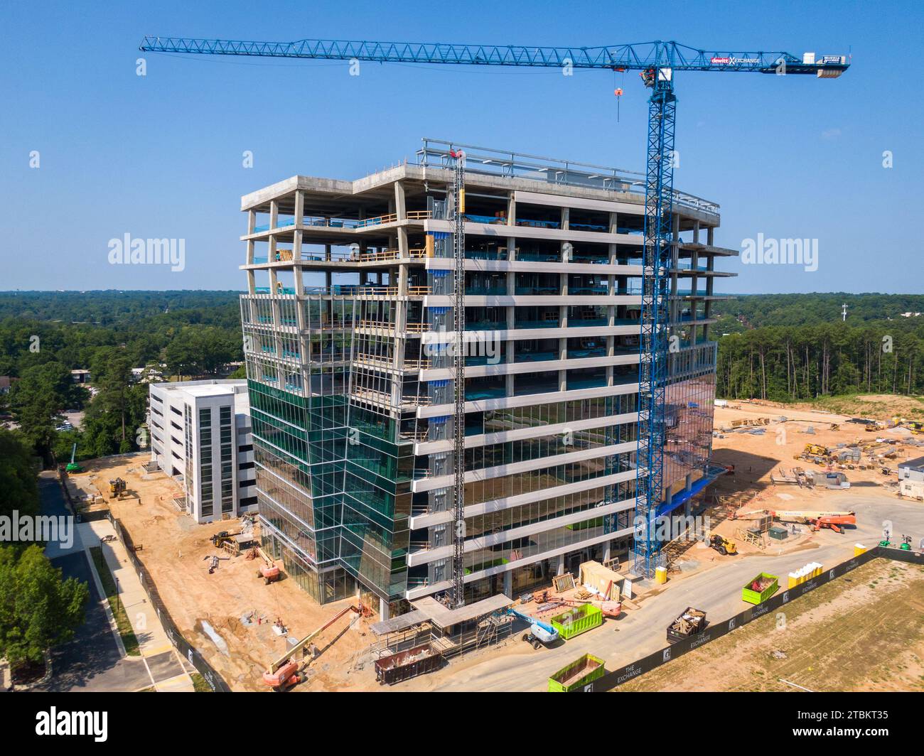 stock drone images of north hills in raleigh north carolina on a bright ...