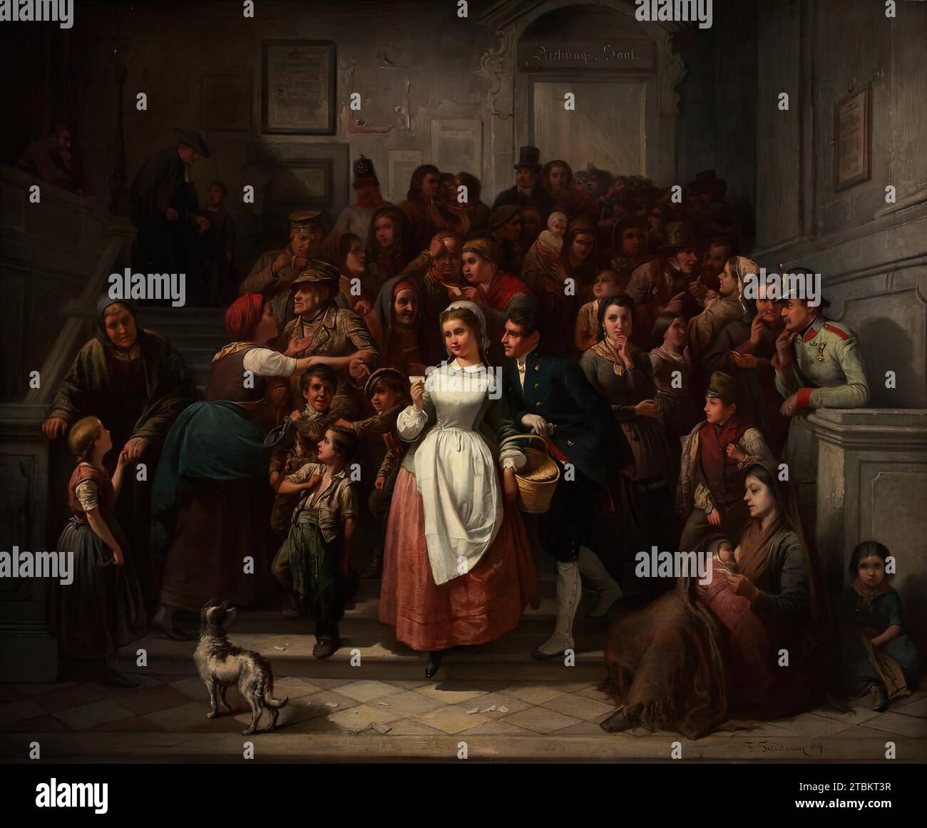 After the lottery draw, 1859 Stock Photo - Alamy
