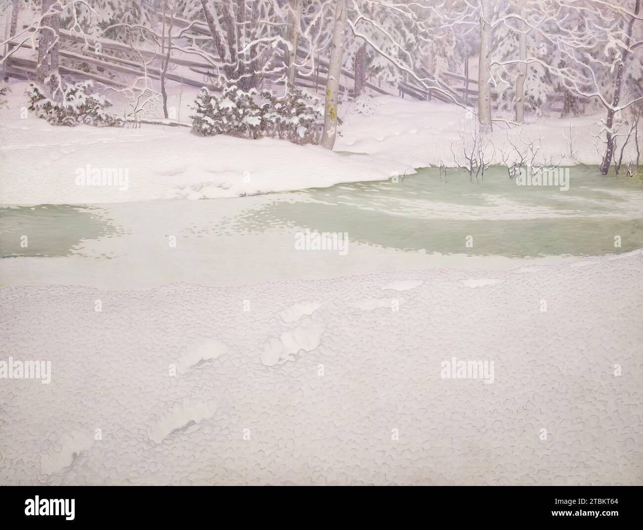 Newly fallen snow, 1909 Stock Photo - Alamy