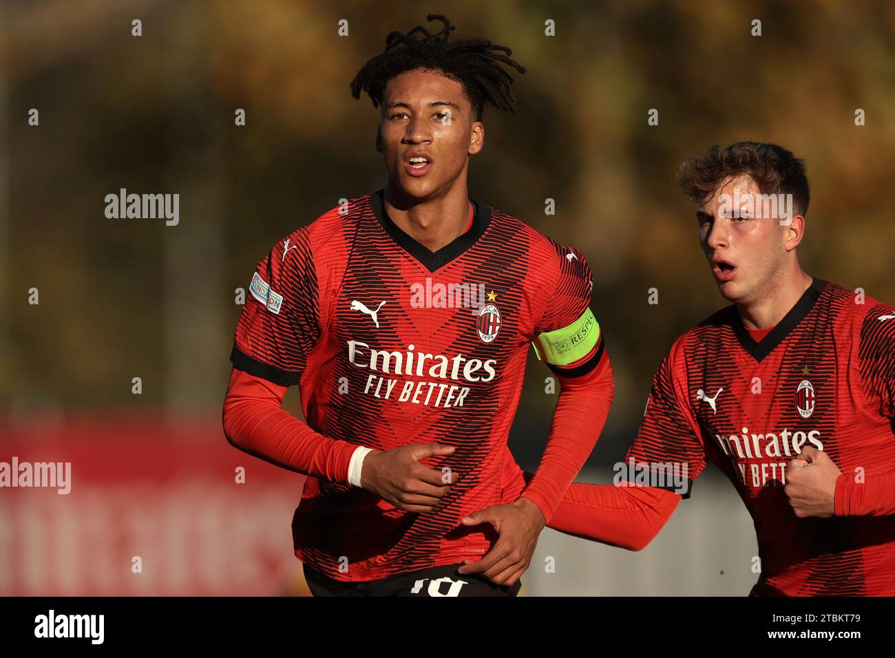 Milan, Italy. 28th Nov, 2023. Kevin Zeroli of AC Milan celebrates with ...