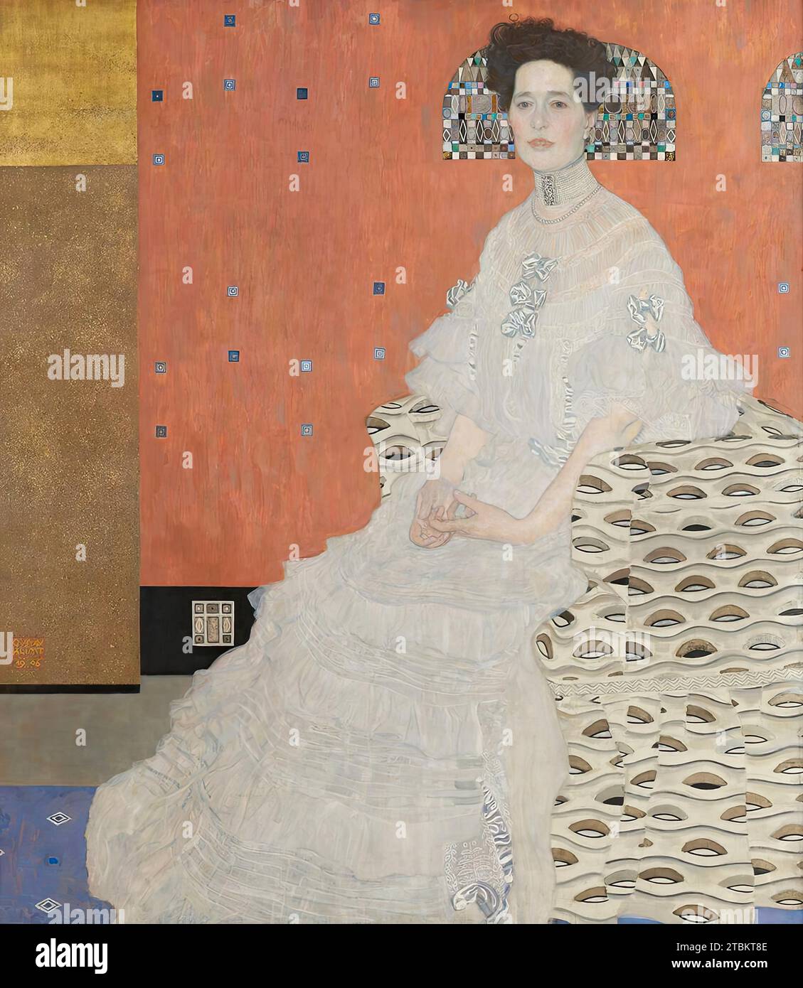 Fritza Riedler, 1906. Fritza Riedler (1860-1927) sits enthroned with ...